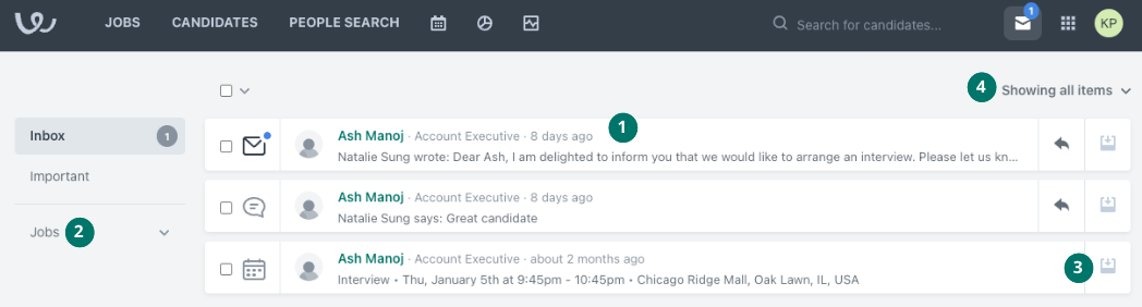 Using the Workable Inbox – Workable Support