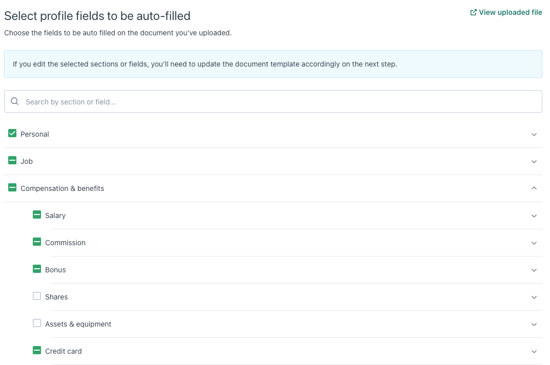 Document templates for employee signature requests – Workable Help