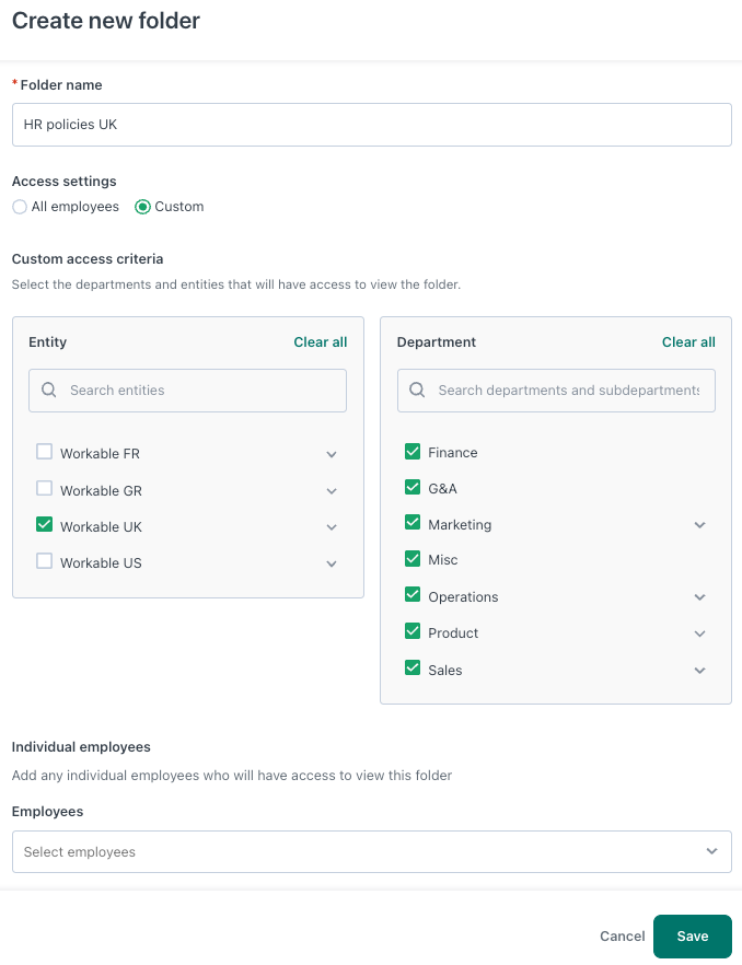 Accessing and managing company files – Workable Help