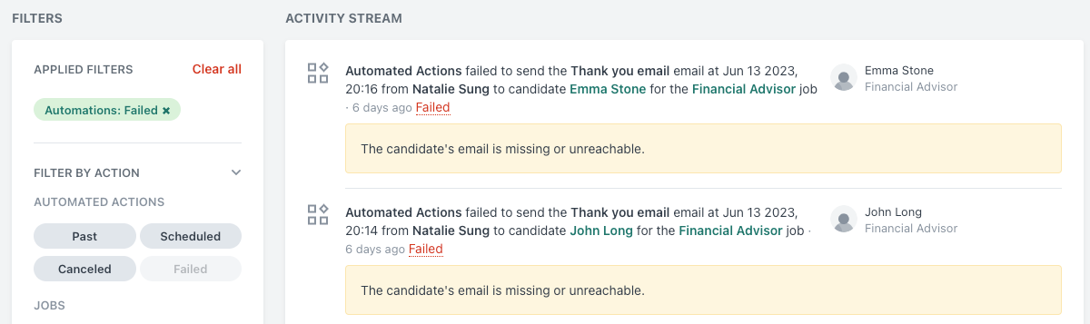 Troubleshooting automation issues – Workable Help