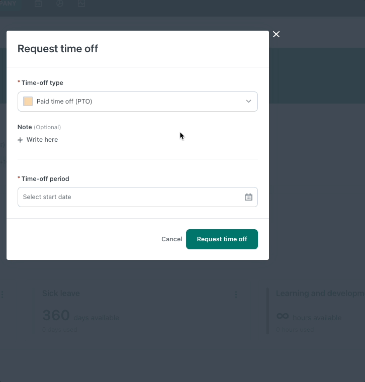 Requesting time off – Workable Support