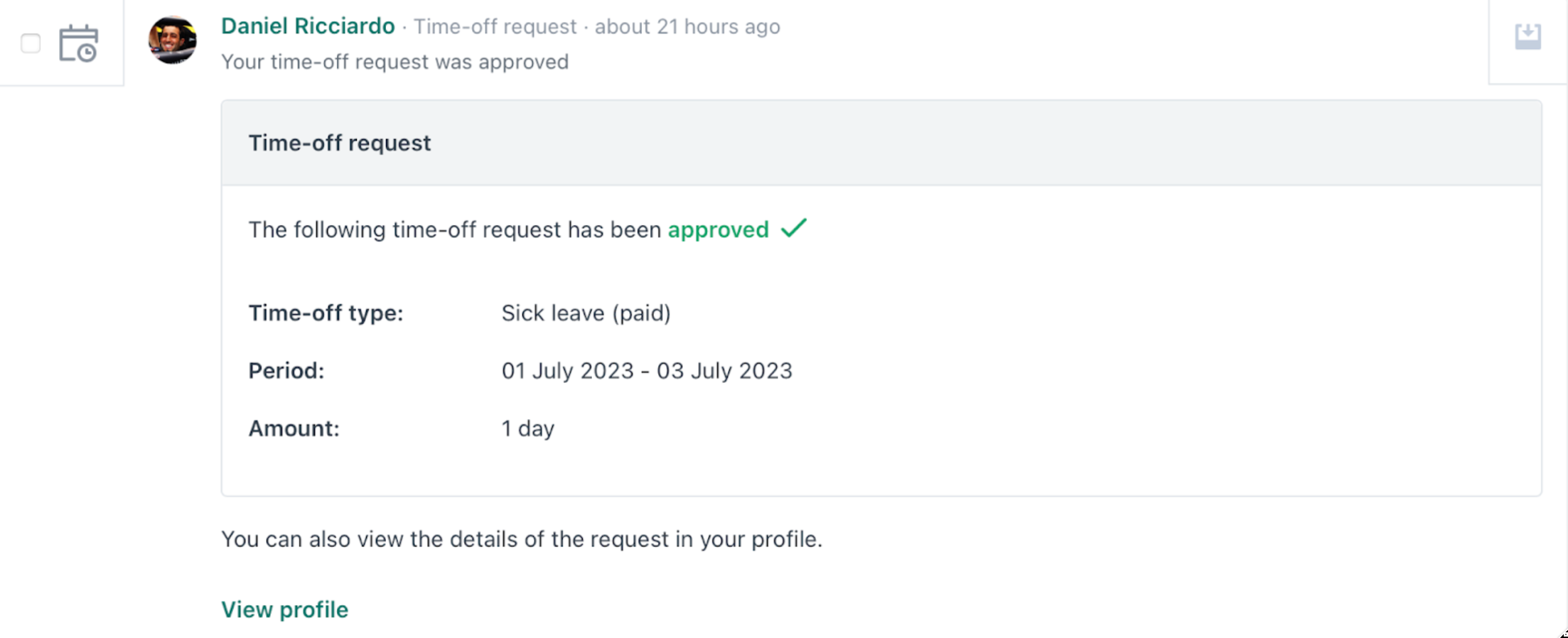 Requesting time off – Workable Help