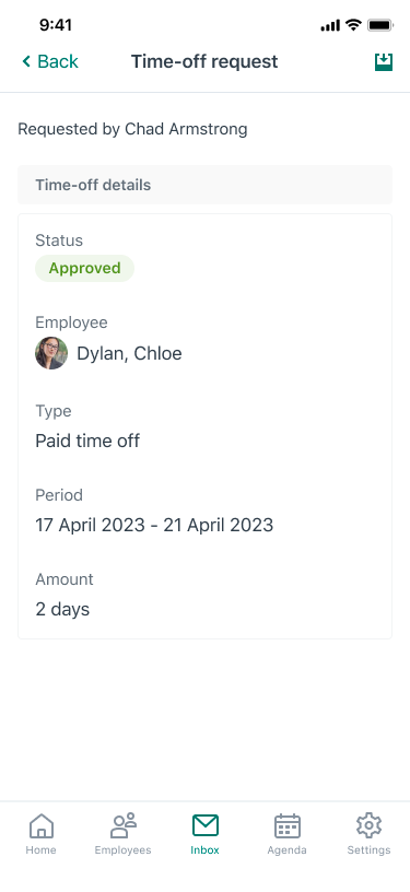 Requesting time off – Workable Help