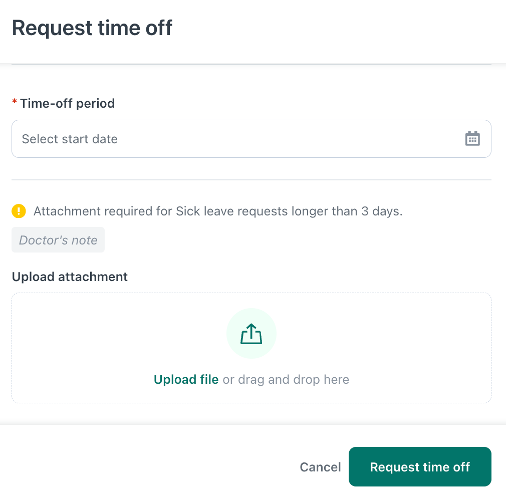 Requesting time off – Workable Help