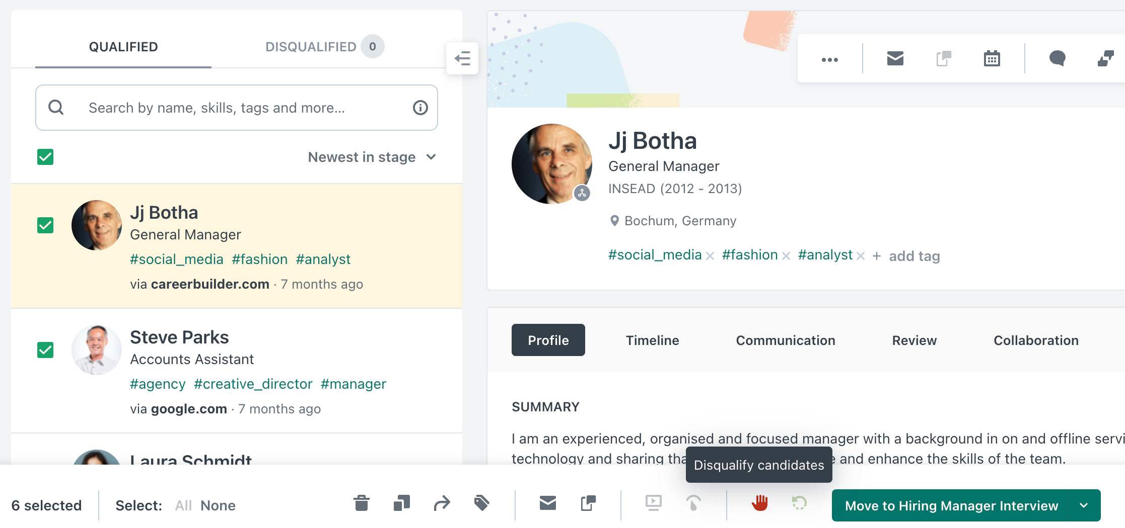 Disqualifying/rejecting candidates – Workable Support