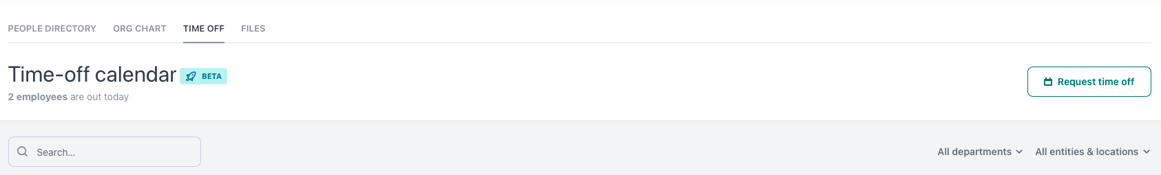 'Time-off' company calendar – Workable Support