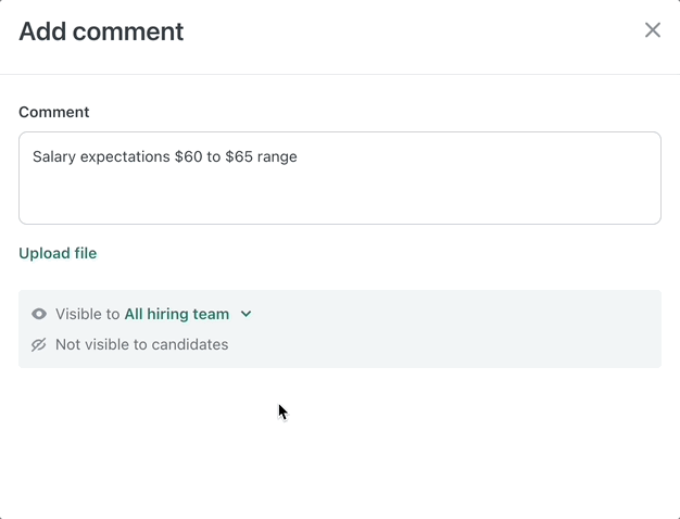 Restricting comment/email visibility – Workable Help