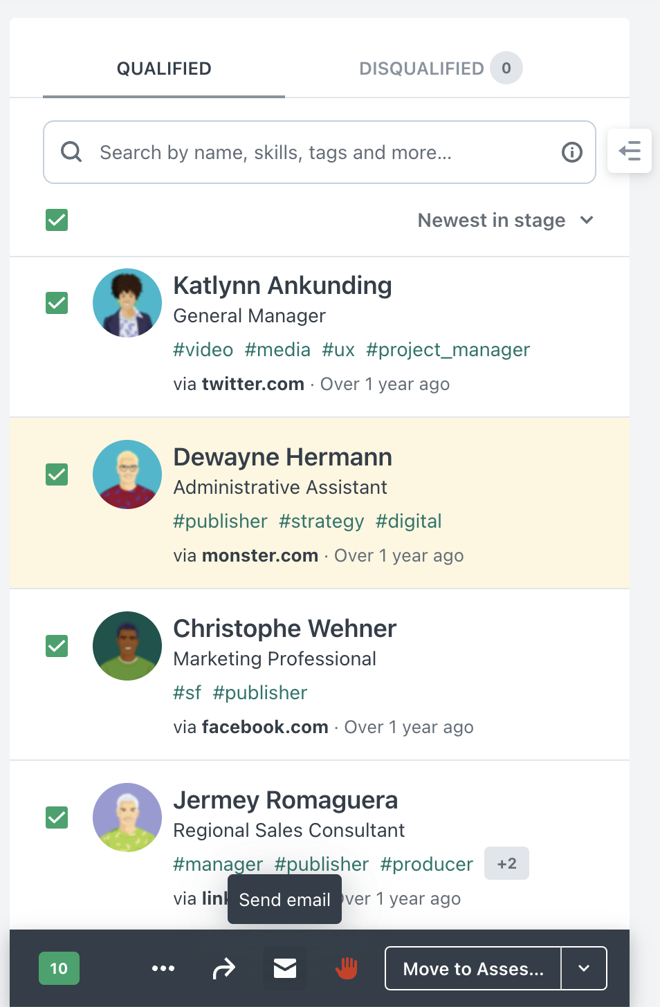 Understanding bulk actions – Workable Help