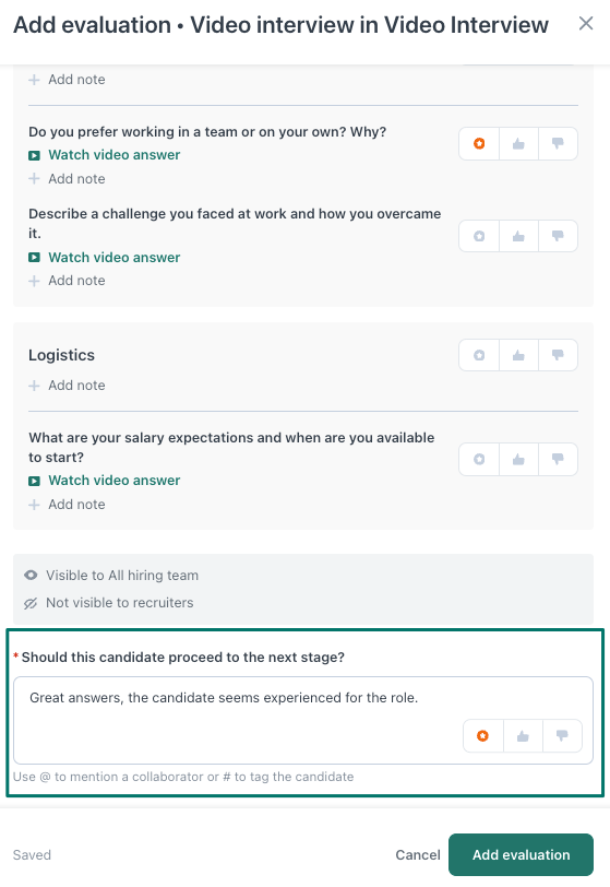 Reviewing and evaluating a Workable Video Interview – Workable Support
