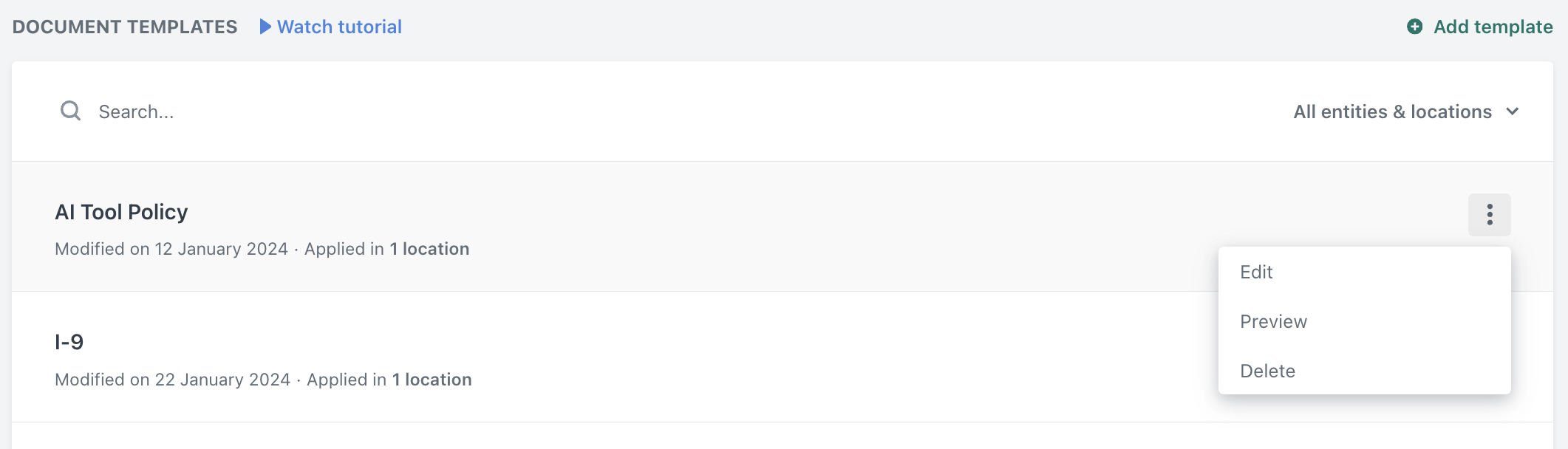 Document templates for employee signature requests – Workable Help
