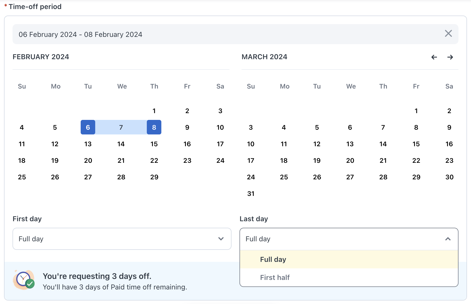 Requesting time off – Workable Help