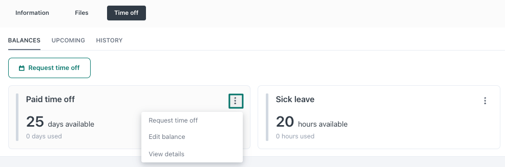 Viewing employee's time off (balances, history) – Workable Help