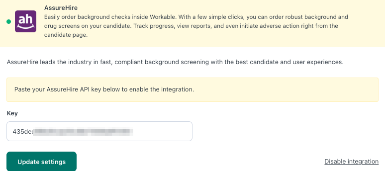 Integrating with AssureHire – Workable Help