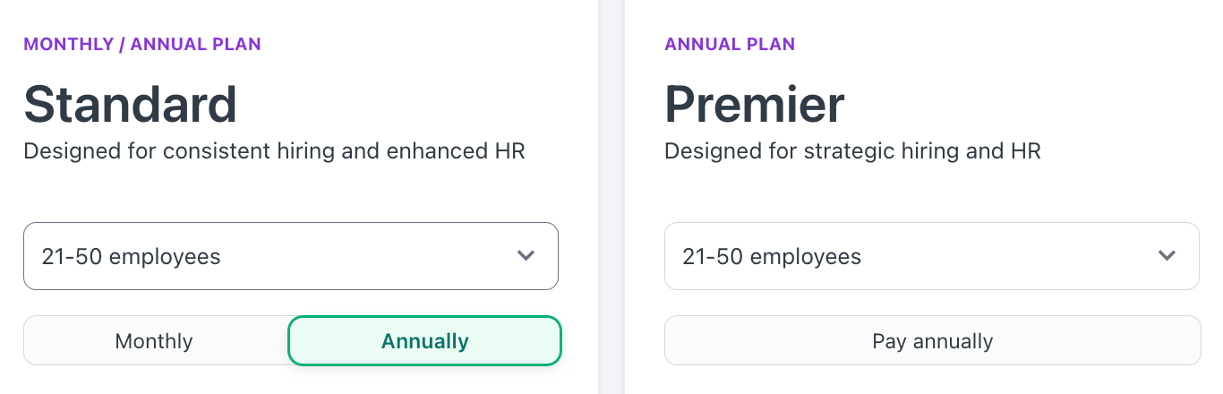 Billing options for annual plans – Workable Support
