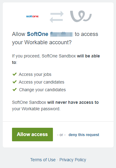 Integrating with SoftOne – Workable Help