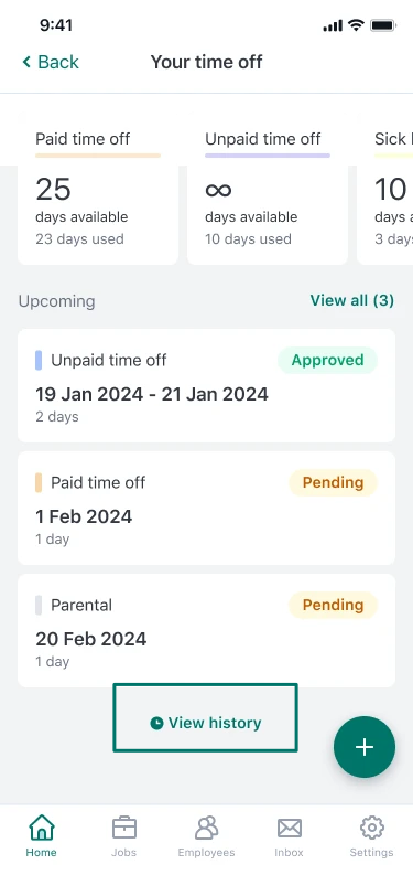 Viewing employee's time off (balances, history) – Workable Help