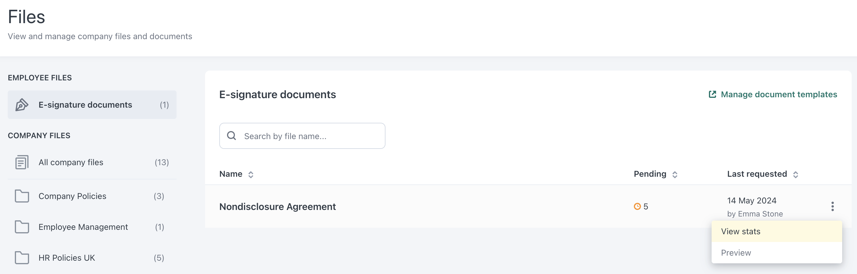 Accessing and managing company files – Workable Help