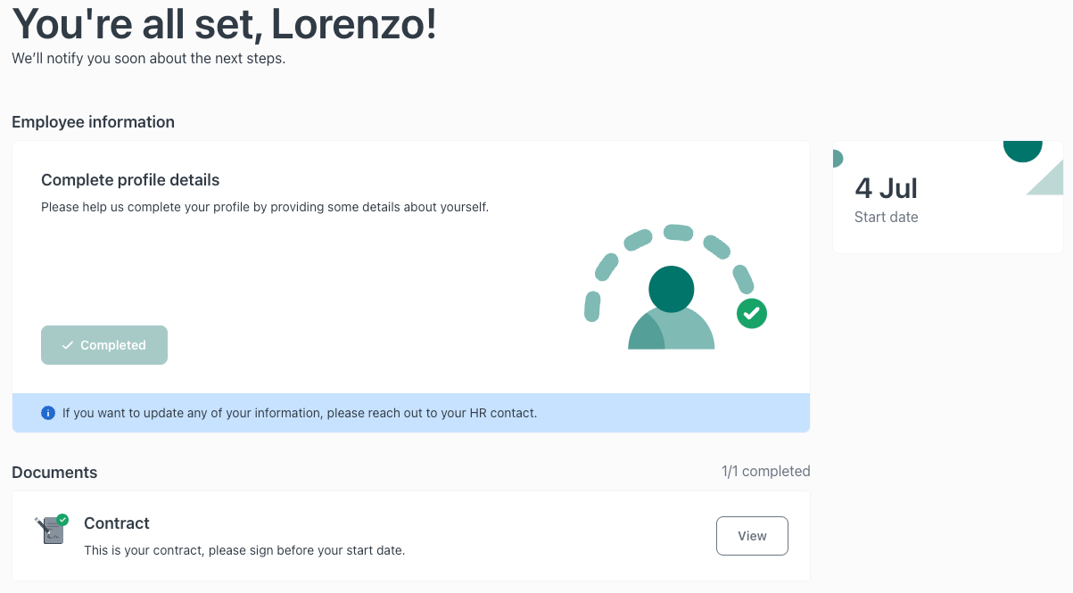 Completing your onboarding tasks – Workable Help