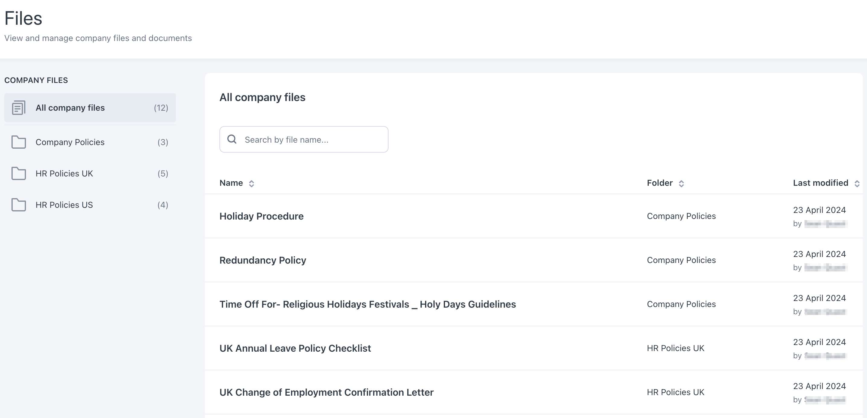 Accessing and managing company files – Workable Help