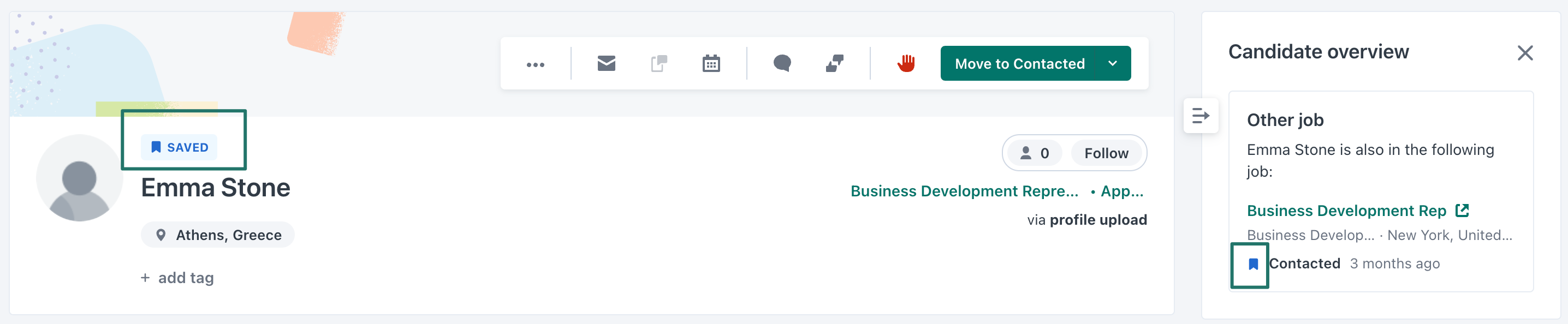 Saving candidates – Workable Help