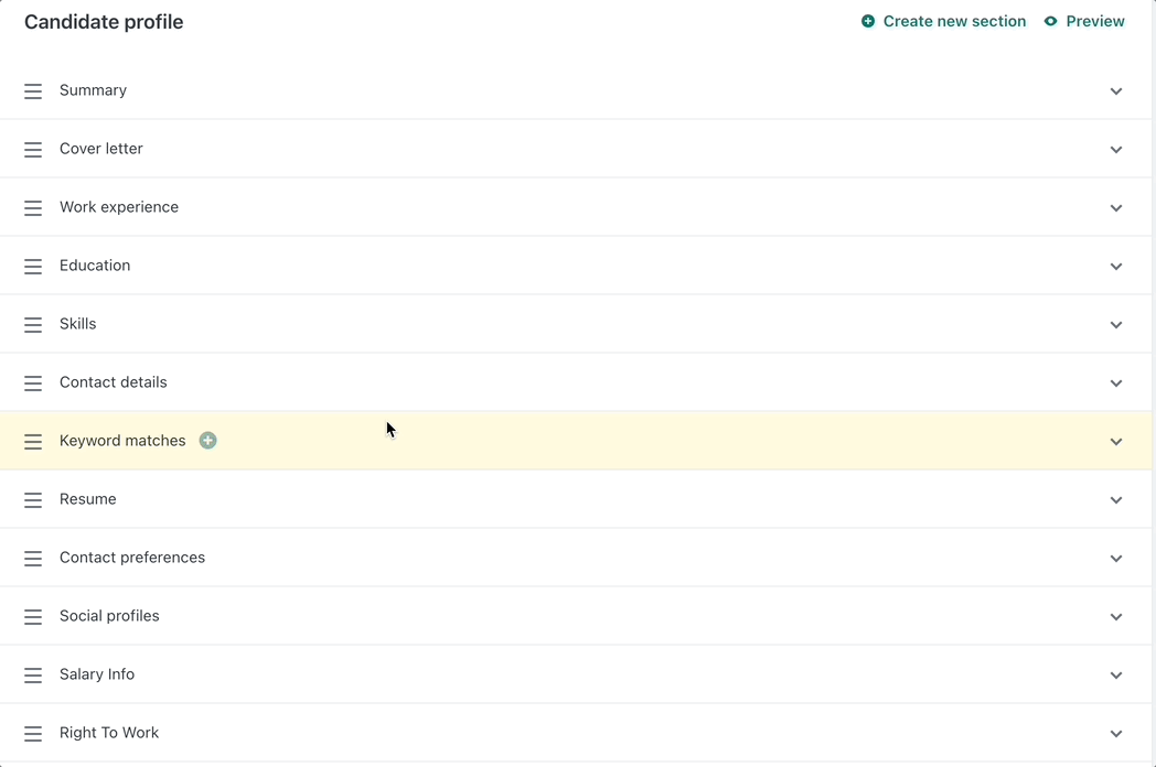 How can I reorder candidate profile sections or fields? – Workable Help