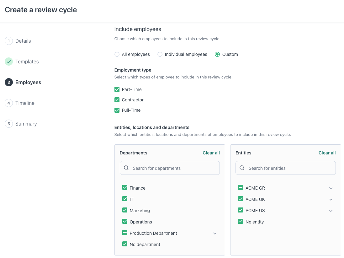 Creating and managing performance review cycles – Workable Help