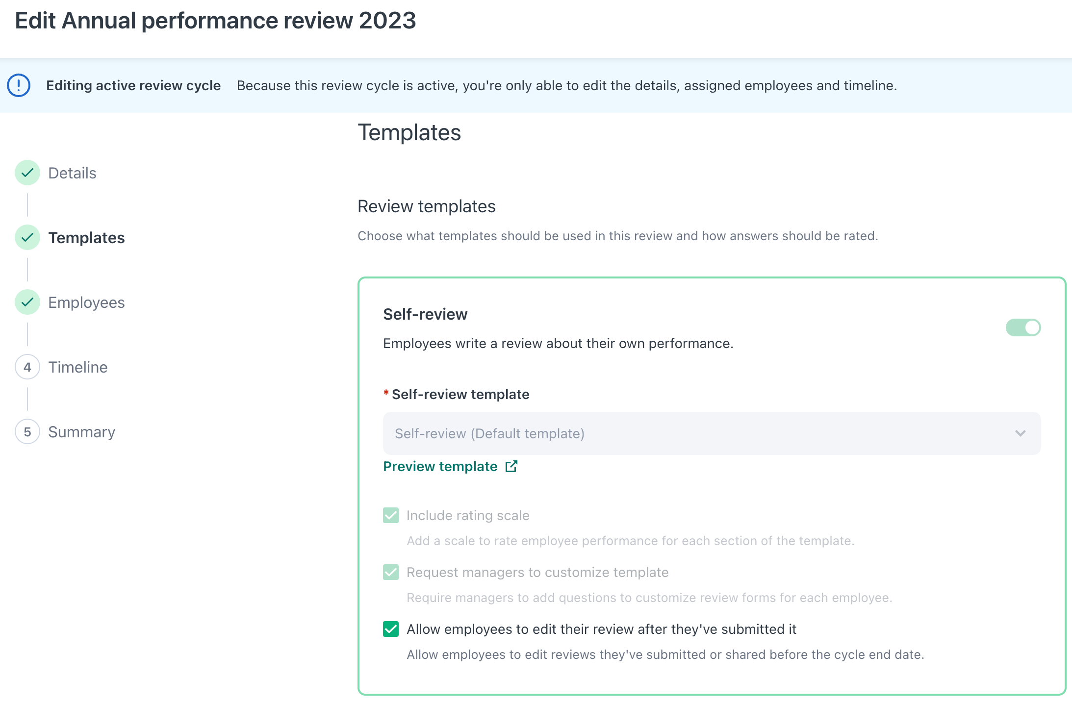 Creating and managing performance review cycles – Workable Help
