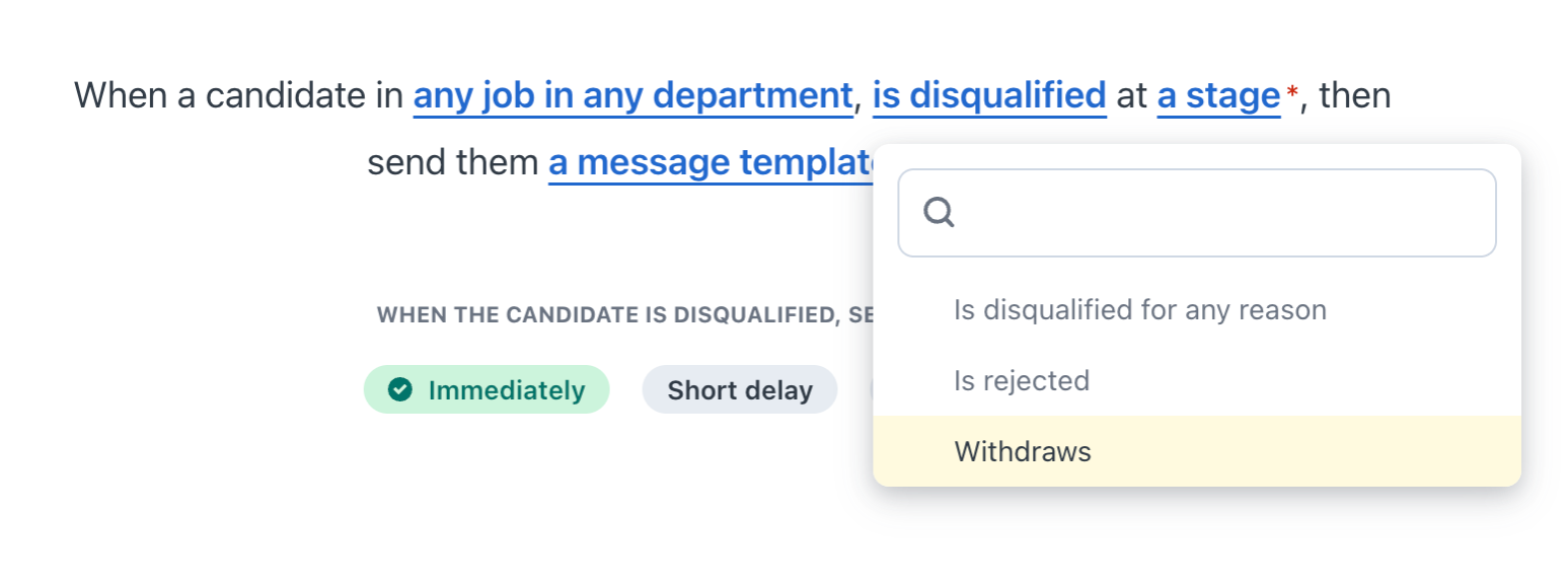 Disqualification reasons overview – Workable Help