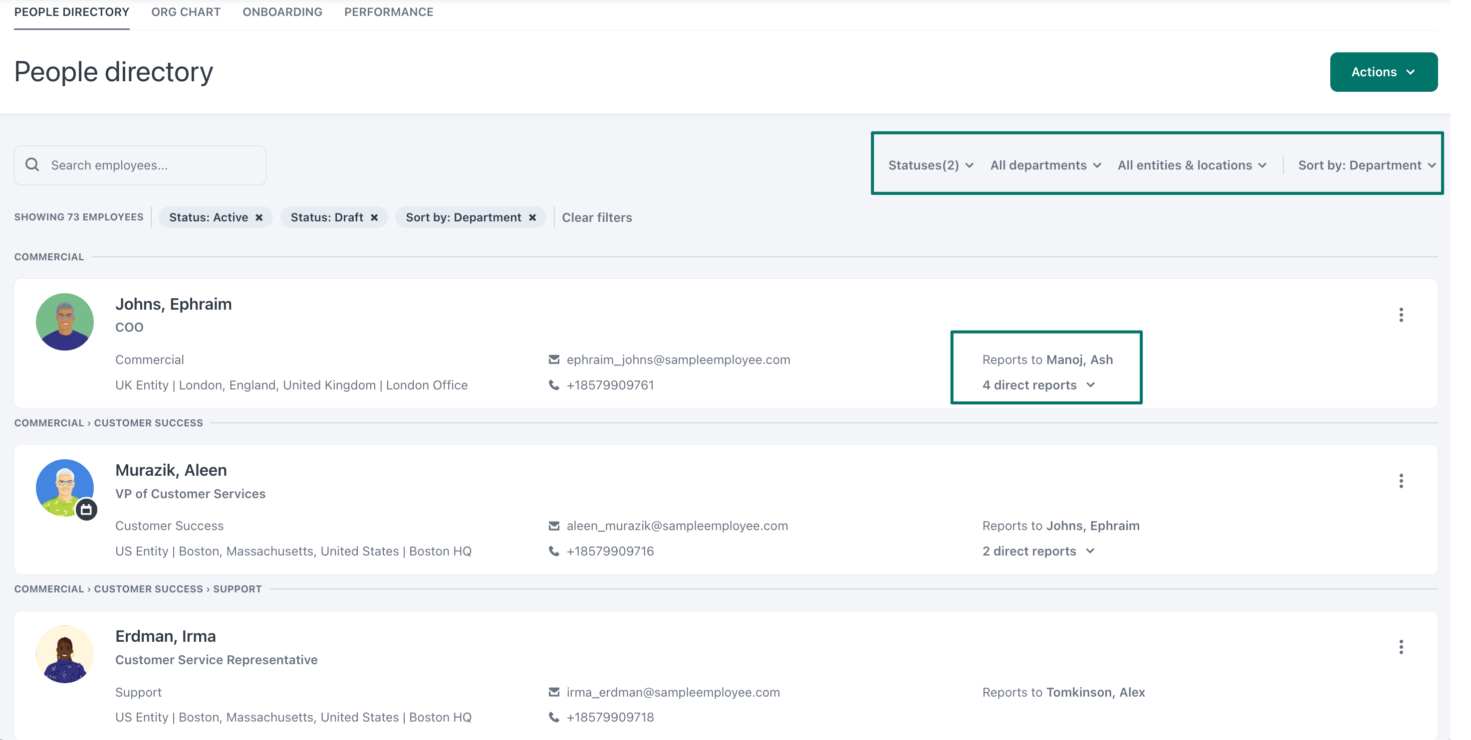 Viewing the Employee Directory and Org Chart – Workable Help