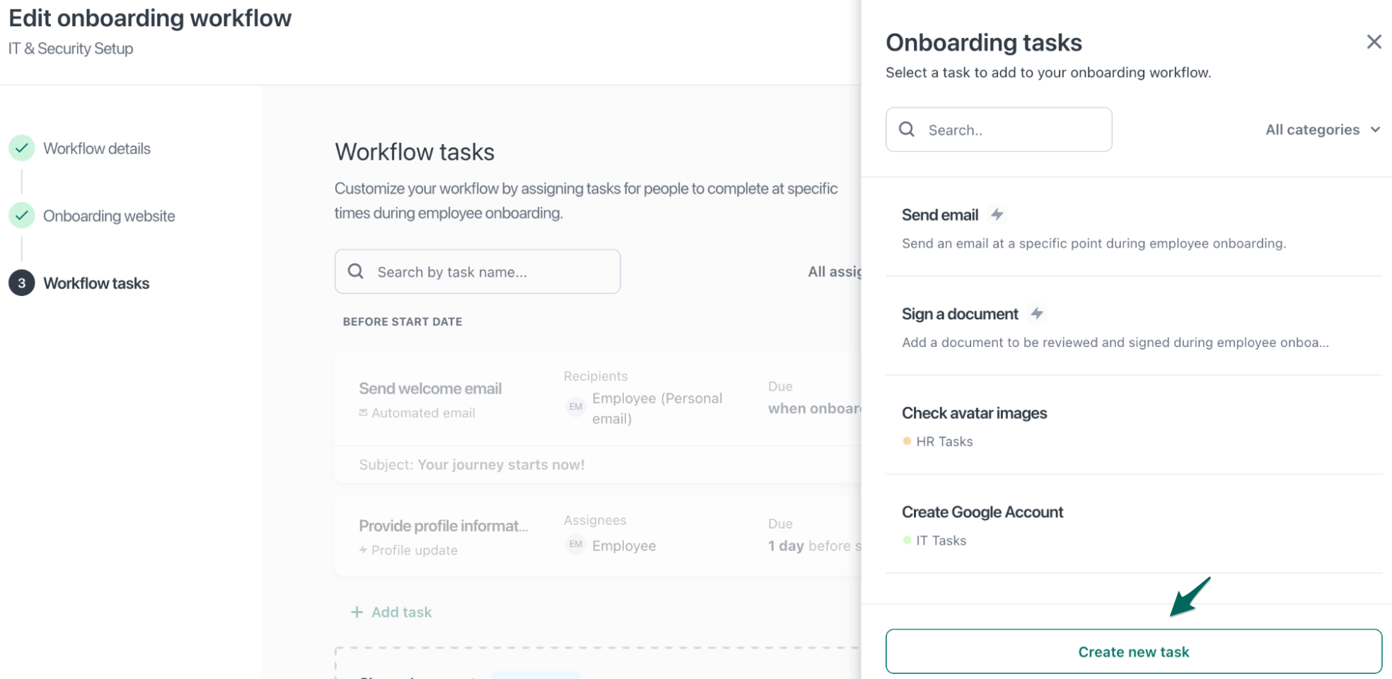 Employee onboarding workflows – Workable Help