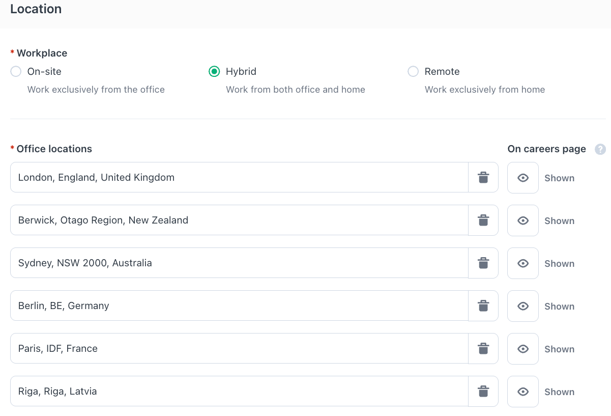 Creating and managing postings with multiple locations – Workable Help