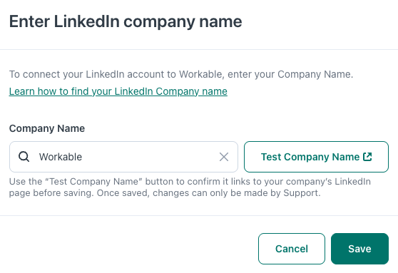 Connecting your LinkedIn Company Page to Workable – Workable Help