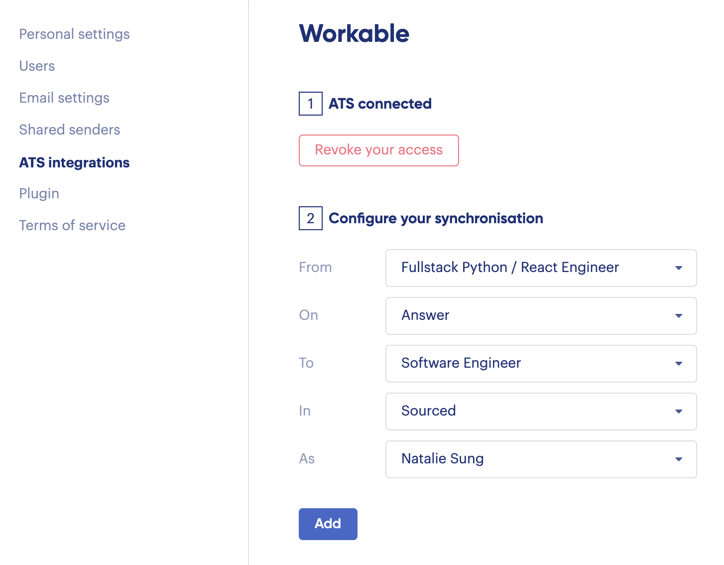 Integrating with HireSweet – Workable Help