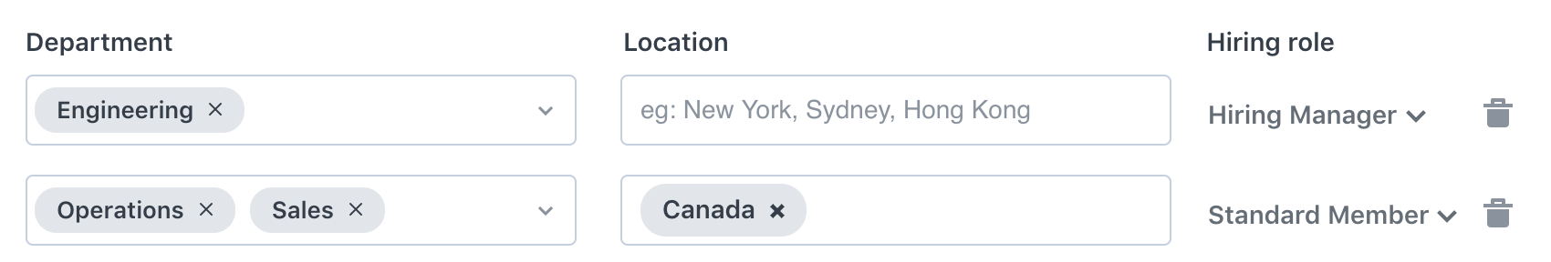 Organizing by department and location – Workable Support