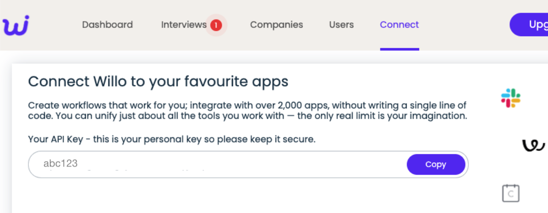 Integrating with Willo – Workable Help