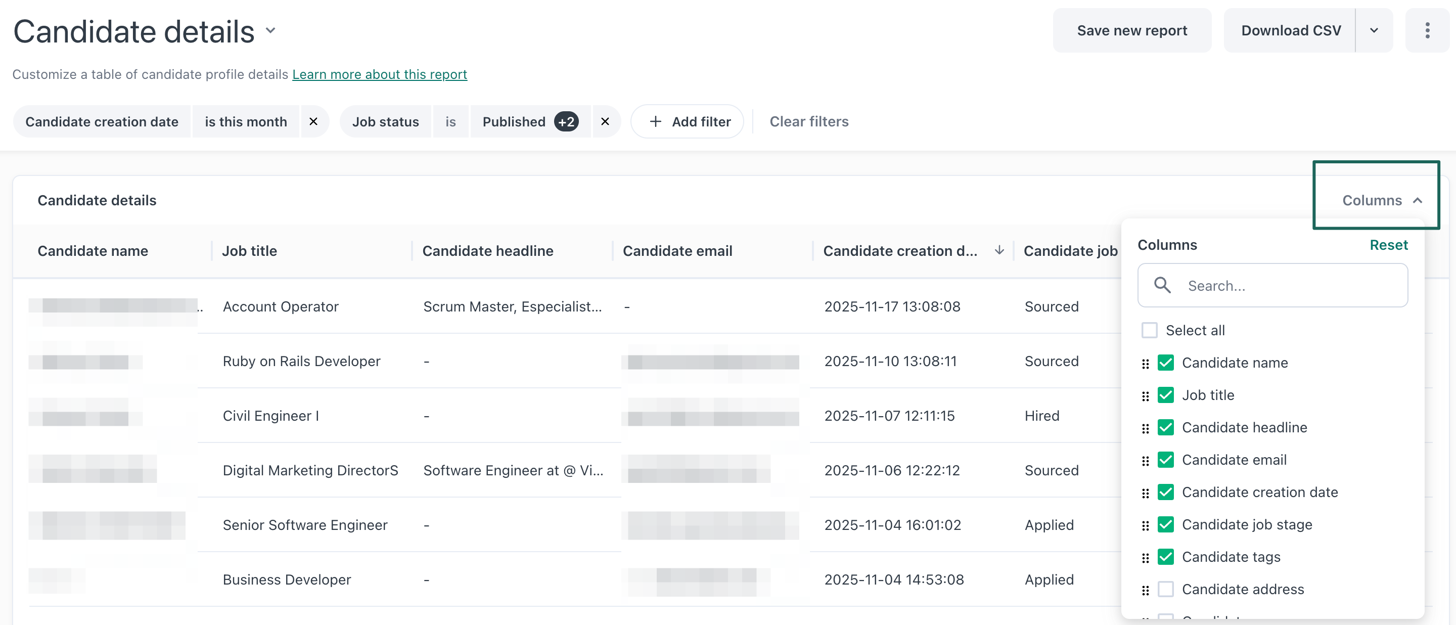 Upcoming changes to Workable Report center – Workable Help