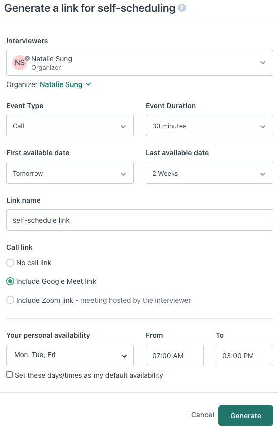 Self-scheduled events – Workable Support