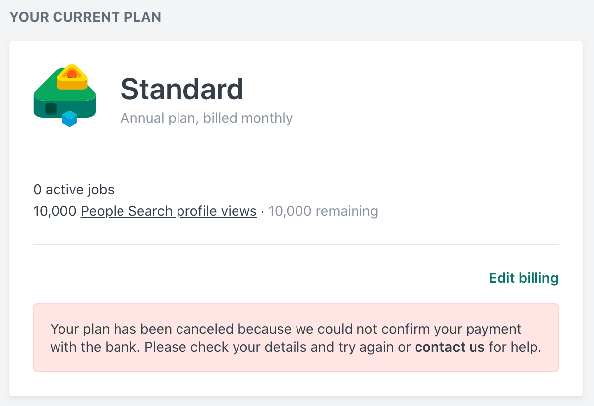 Troubleshooting payment issues – Workable Help
