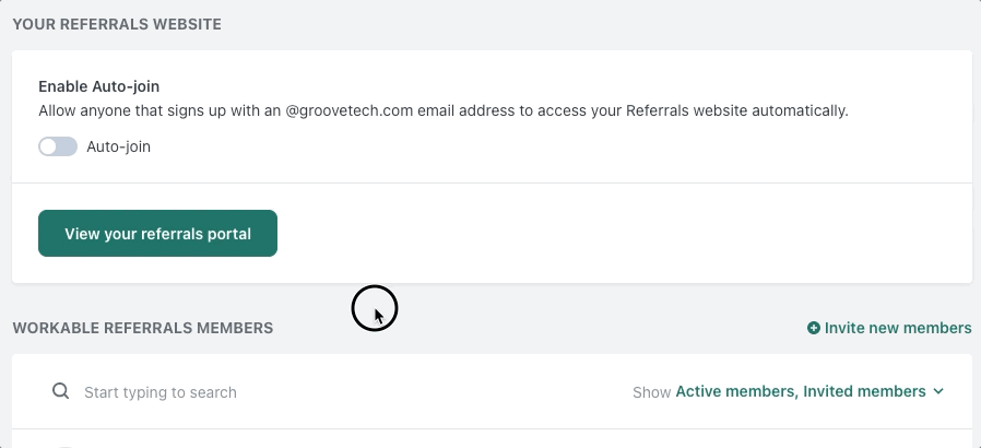 Using referrals 'auto-join' – Workable Help