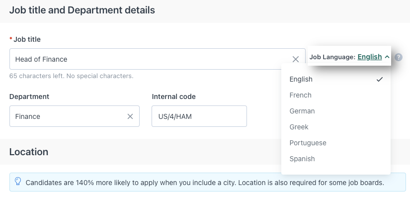 How do I post a job in multiple languages? – Workable Help
