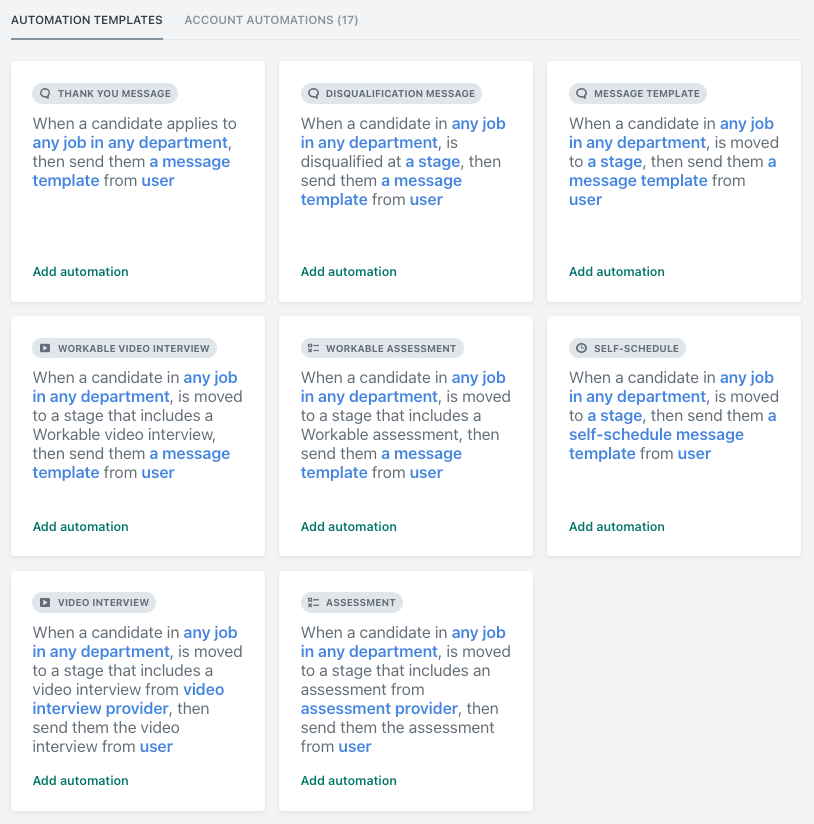 Setting up automated actions – Workable Help